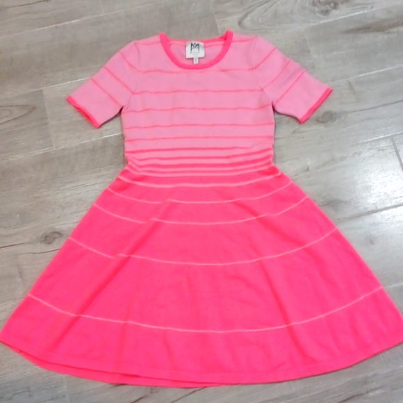Milly Minis | Dresses | Milly Minis Mini 416 Pink Ombre Striped Knit ...